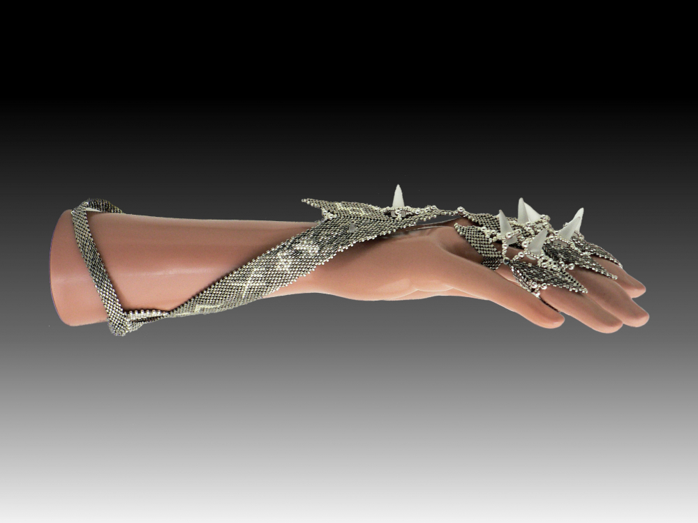 Ice and Iron Gauntlet of Skadi - side view | Cath Thomas Designs - SamohtaC
